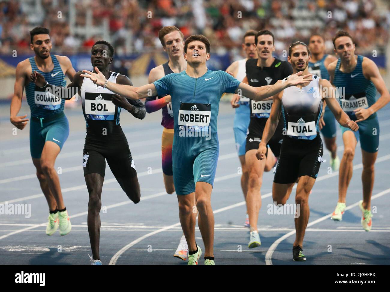 Benjamin Robert of France, Peter Bol of Australia, Tony van Diepen of ...