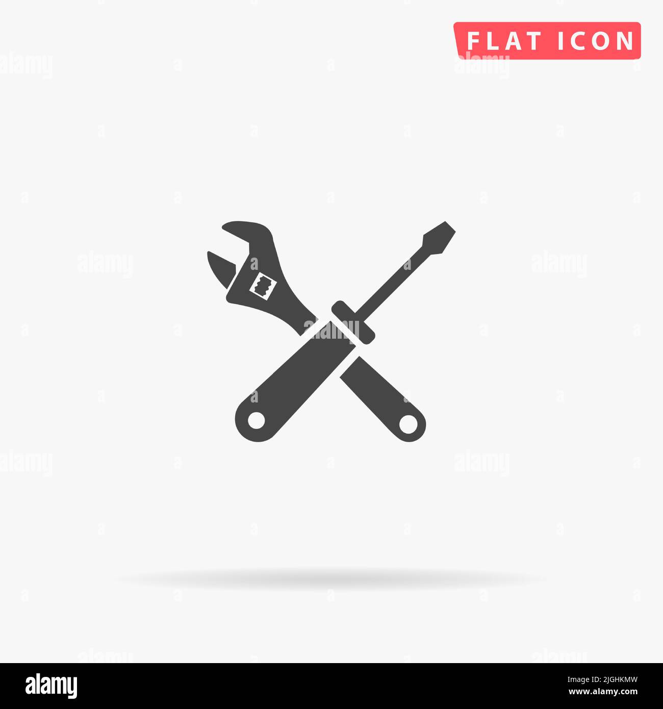 Tools flat vector icon. Hand drawn style design illustrations Stock ...
