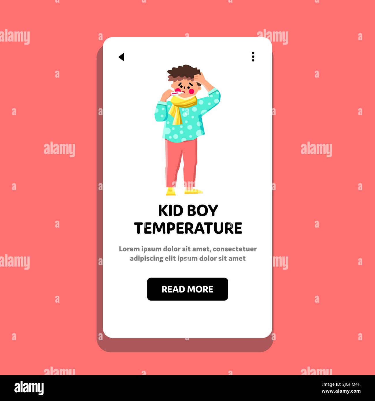 temperature kid boy vector Stock Vector Image & Art - Alamy