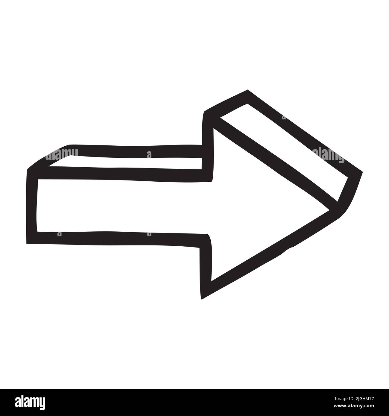 Doodle up arrow symbol hand drawn with thin line. Graphic design ...