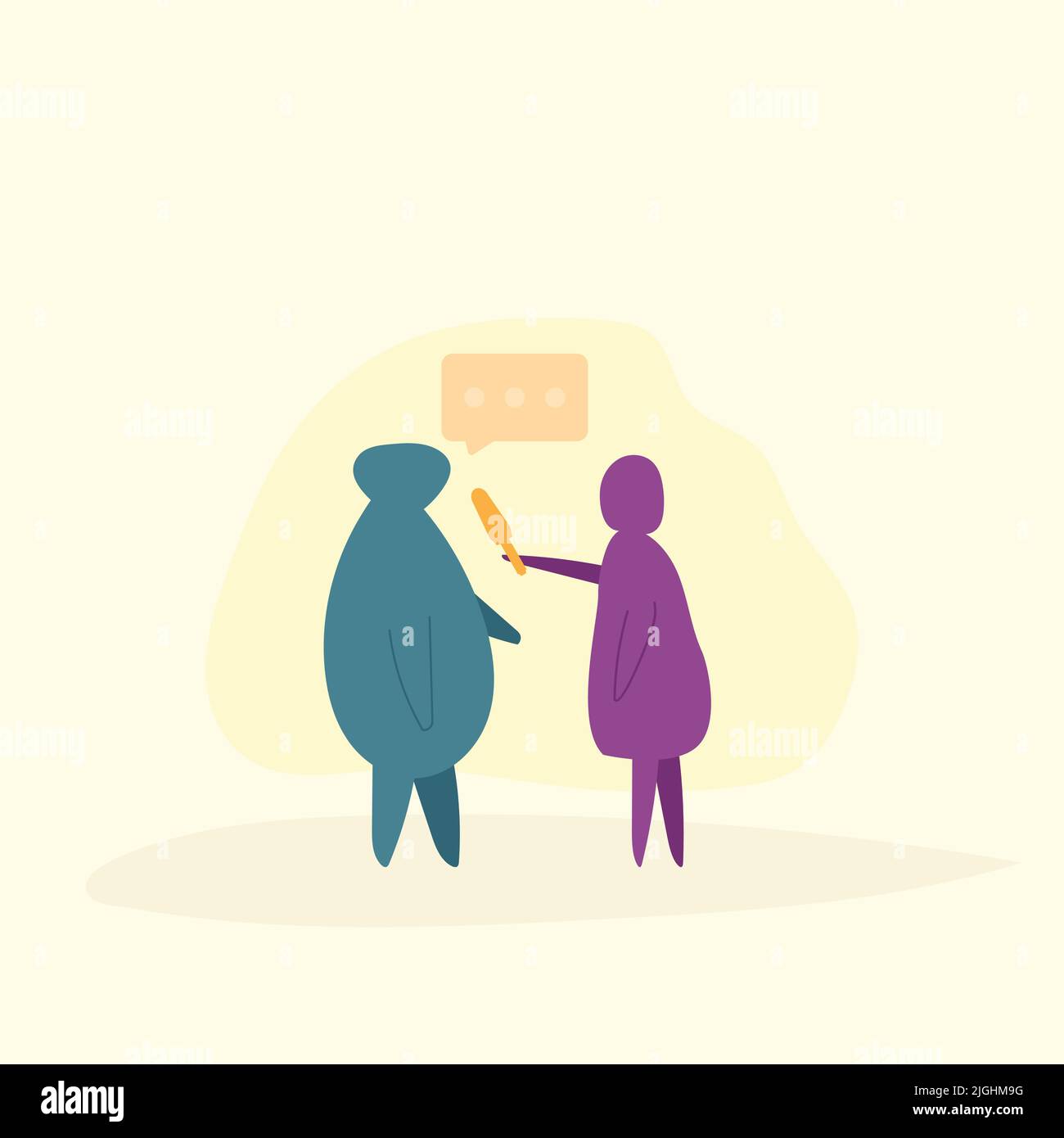 Two person interview record Stock Vector Images - Alamy