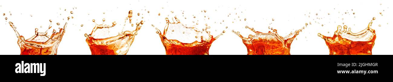 collection of bright red splashes isolated on white background Stock ...