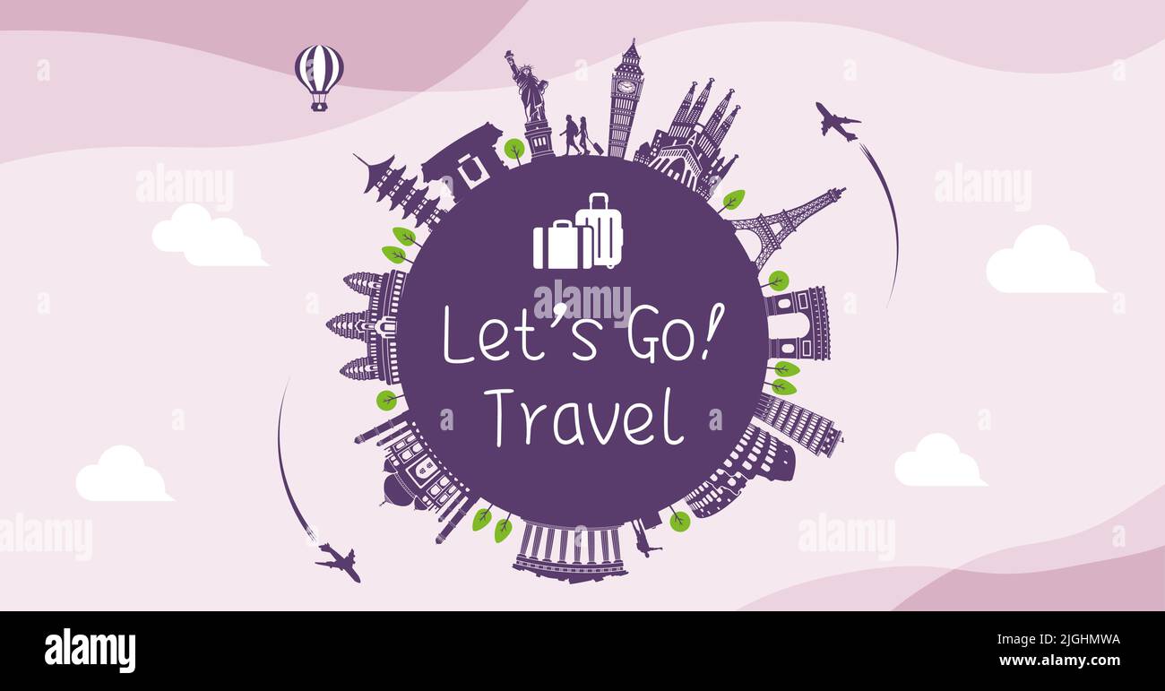 Let's go travel vector banner illustration Stock Vector Image & Art - Alamy
