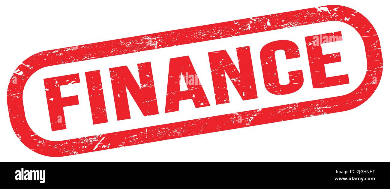 FINANCE, text on red rectangle stamp sign Stock Photo - Alamy