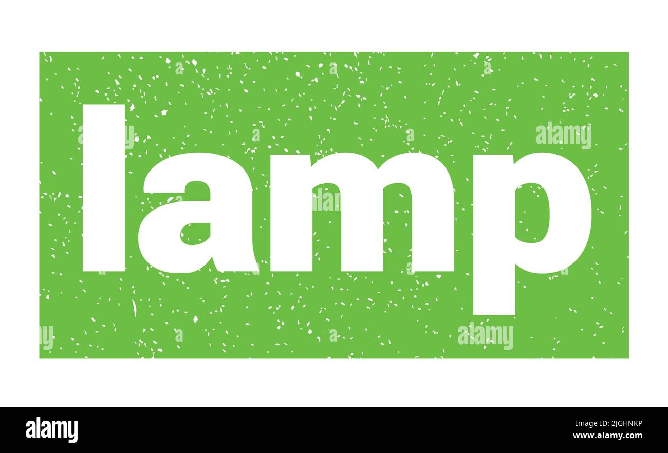 lamp text written on green grungy stamp sign Stock Photo - Alamy