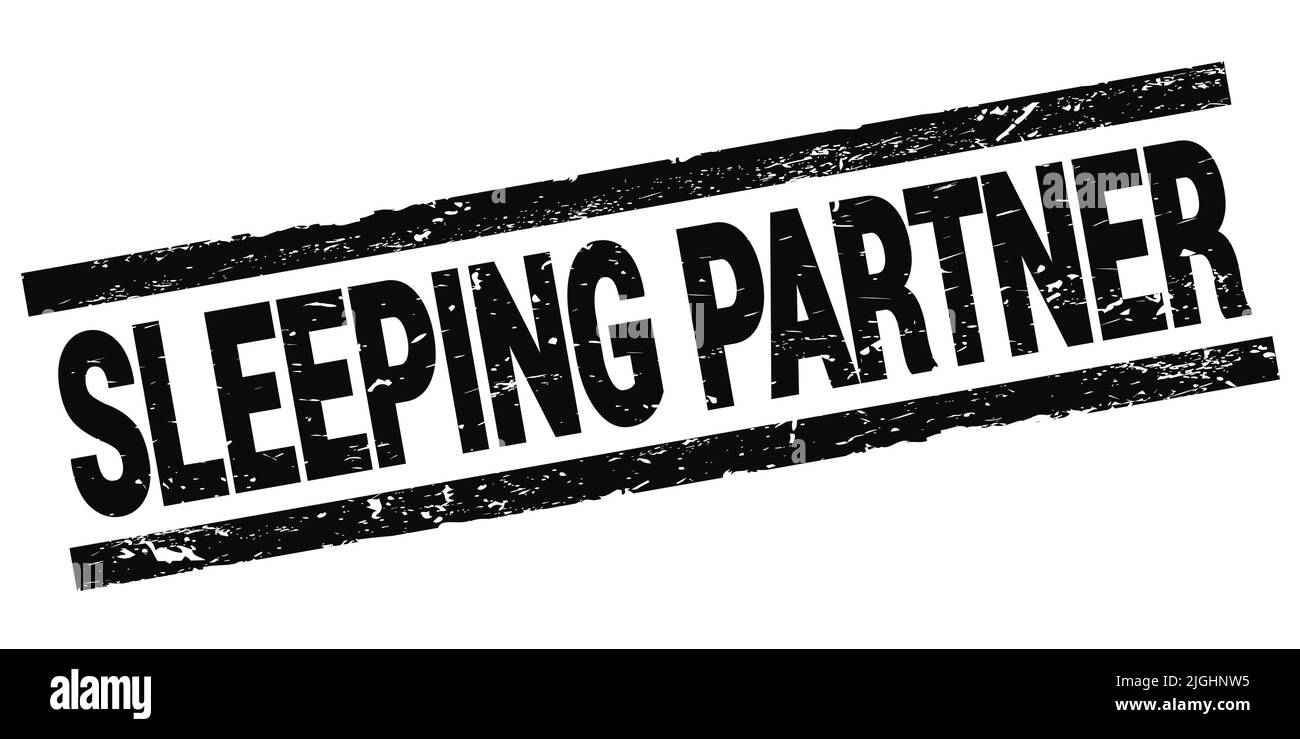 SLEEPING PARTNER text written on black rectangle stamp sign Stock Photo ...
