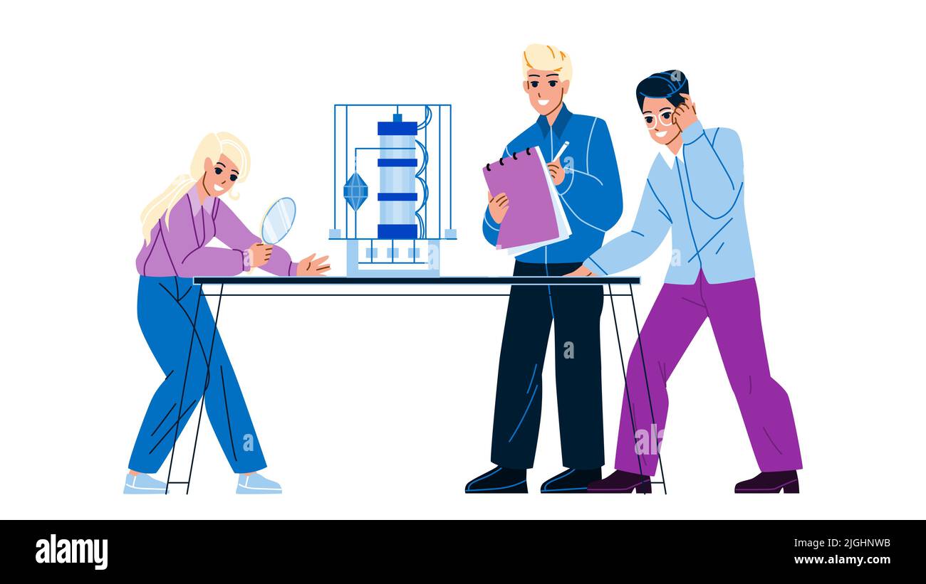 Engineering Laboratory Workers Developing Vector Stock Vector Image ...