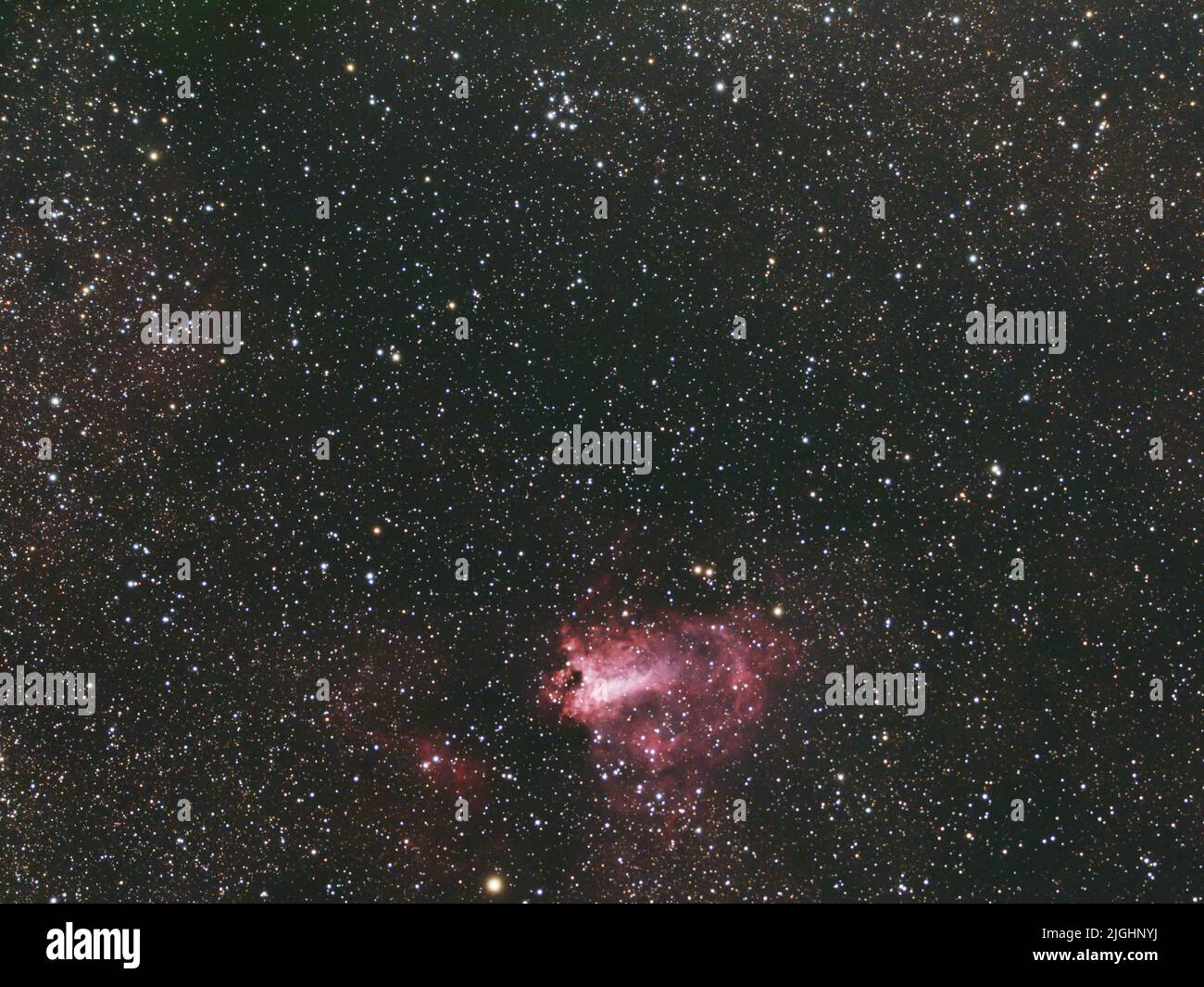 A Swan Nebula in the space Stock Photo - Alamy