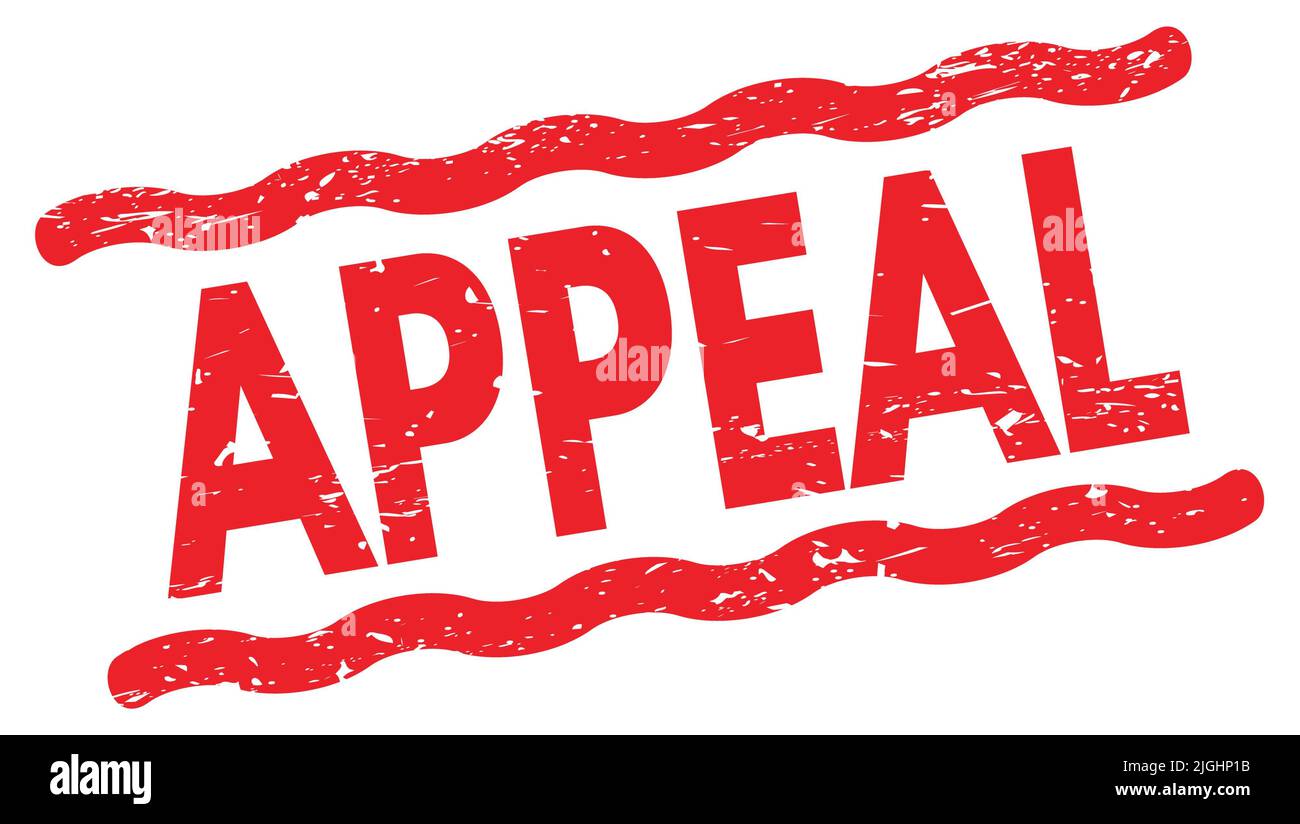 APPEAL text written on red lines stamp sign Stock Photo - Alamy