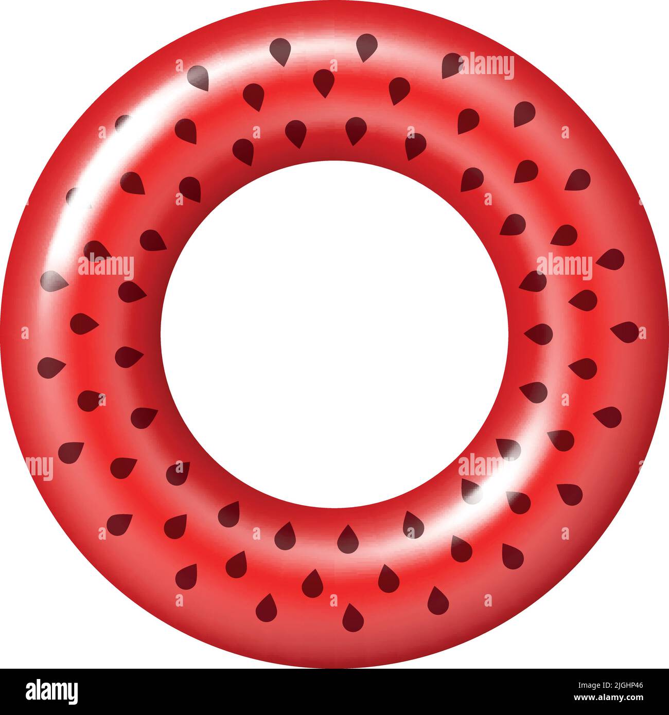 Float ring with watermelon pattern. Summer pool party symbol Stock ...