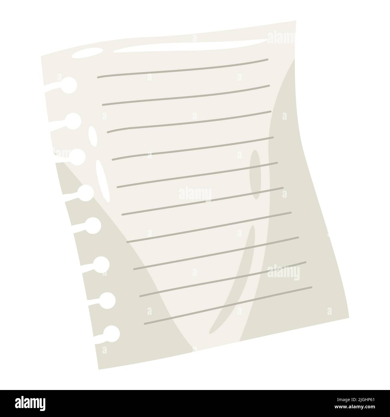 Illustration of notepad sheet. School item. Education colorful image ...