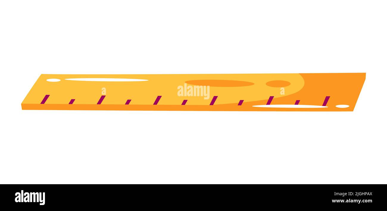 Illustration of ruler. School item. Education colorful image for design ...