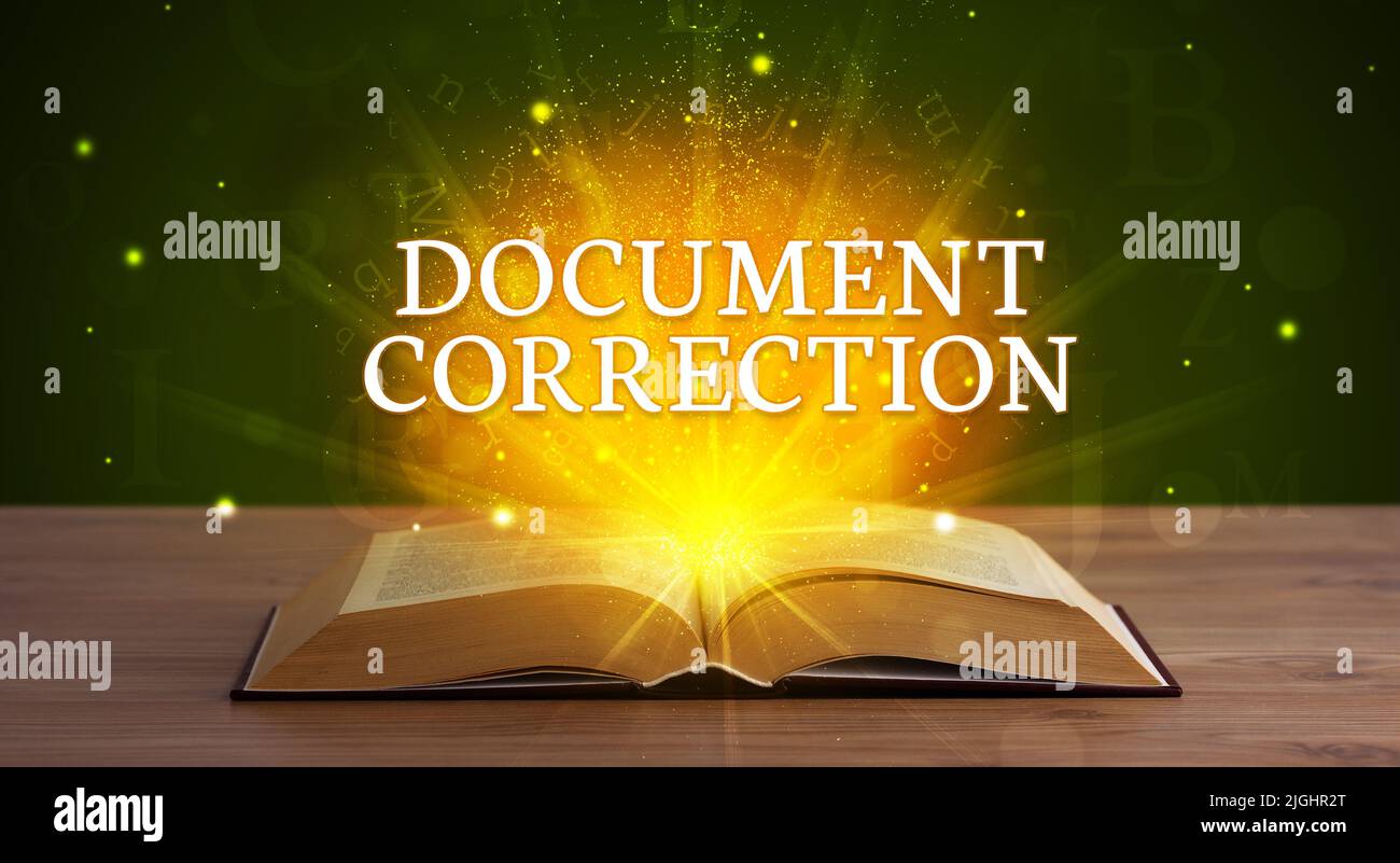 Educational inscription coming out from an open book Stock Photo - Alamy