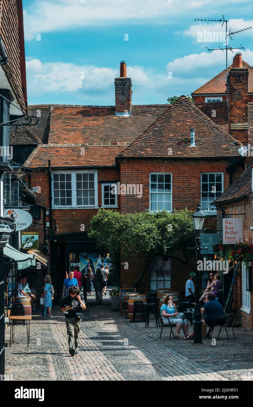 Farnham, UK - July 11, 2022: High Street in Farnham, Surrey, UK Stock ...