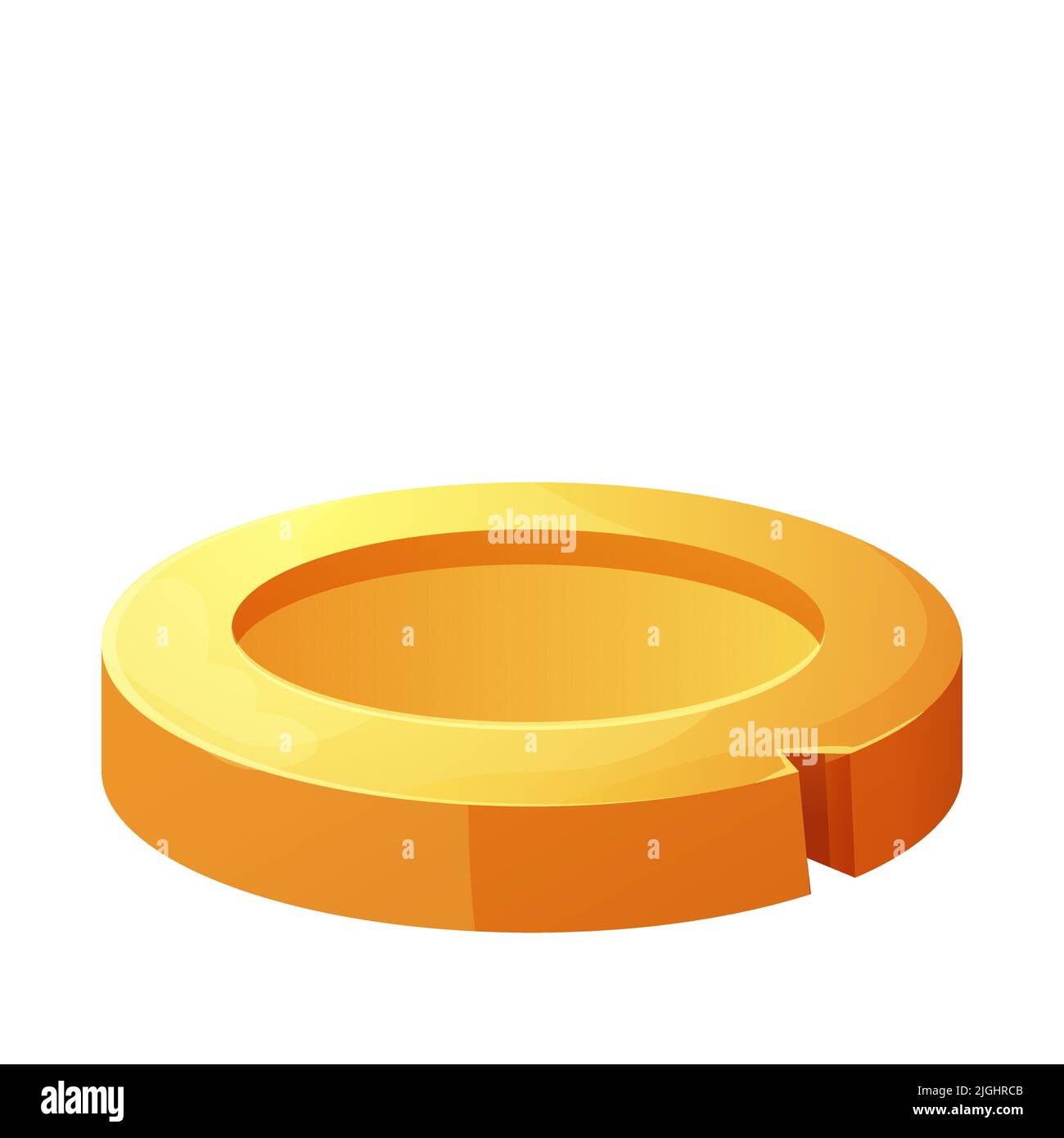 Cartoon golden coin game asset, icon design shiny in cartoon style ...