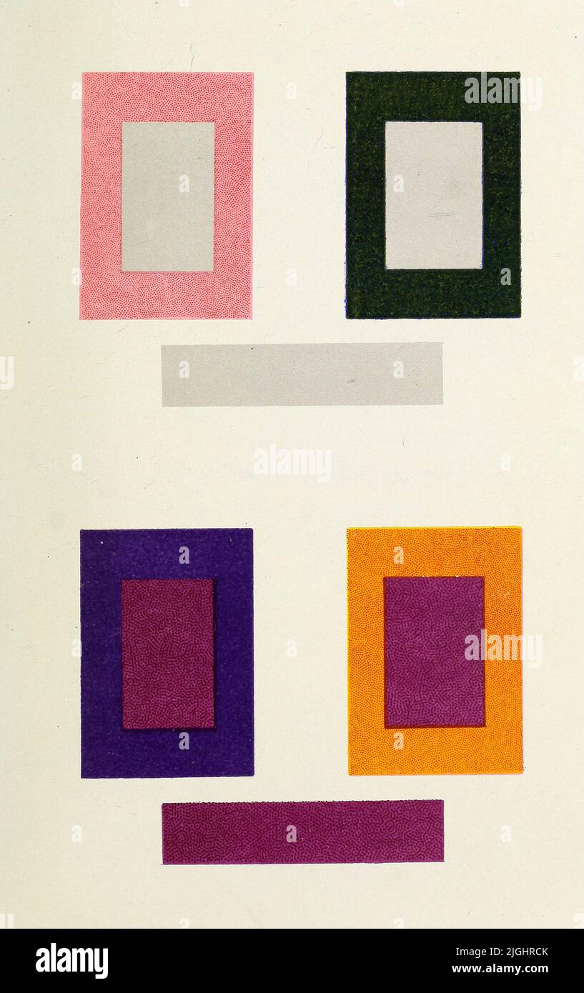 Examples of Change of Colour due to Reaction, A neutral grey surrounded ...
