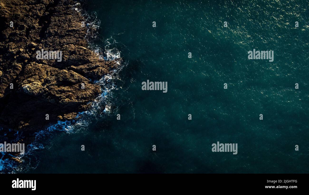 France, Brittany, Saint-Briac-sur-mer the 2021-12-18. Aerial view of ...