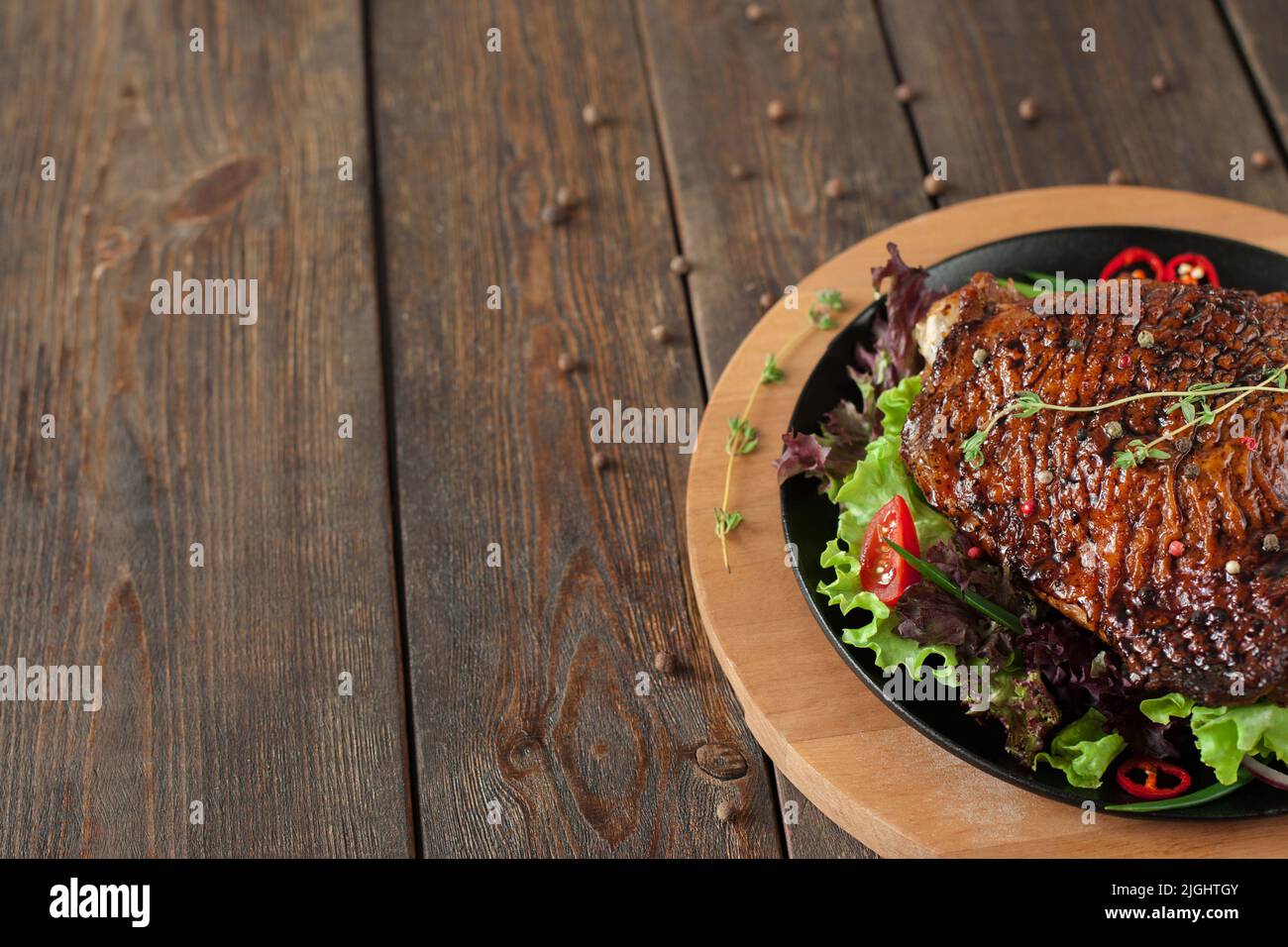 Food Duck Bbq Wood Restaurant Menu Copyspace Poultry Meat Commercials ...