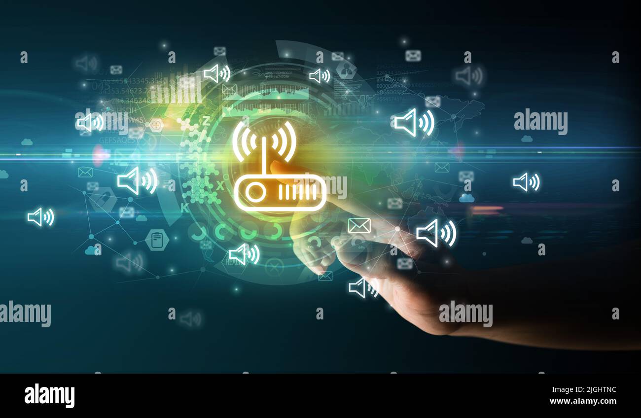 touching with soft gesture multimedia screen with future technology ...