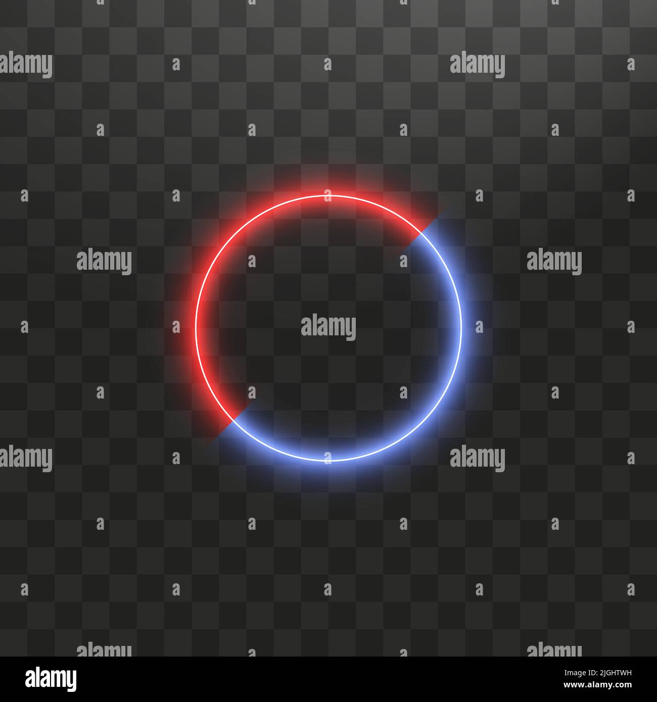 Versus VS sign in neon circle frame in transparent background. Laser ...