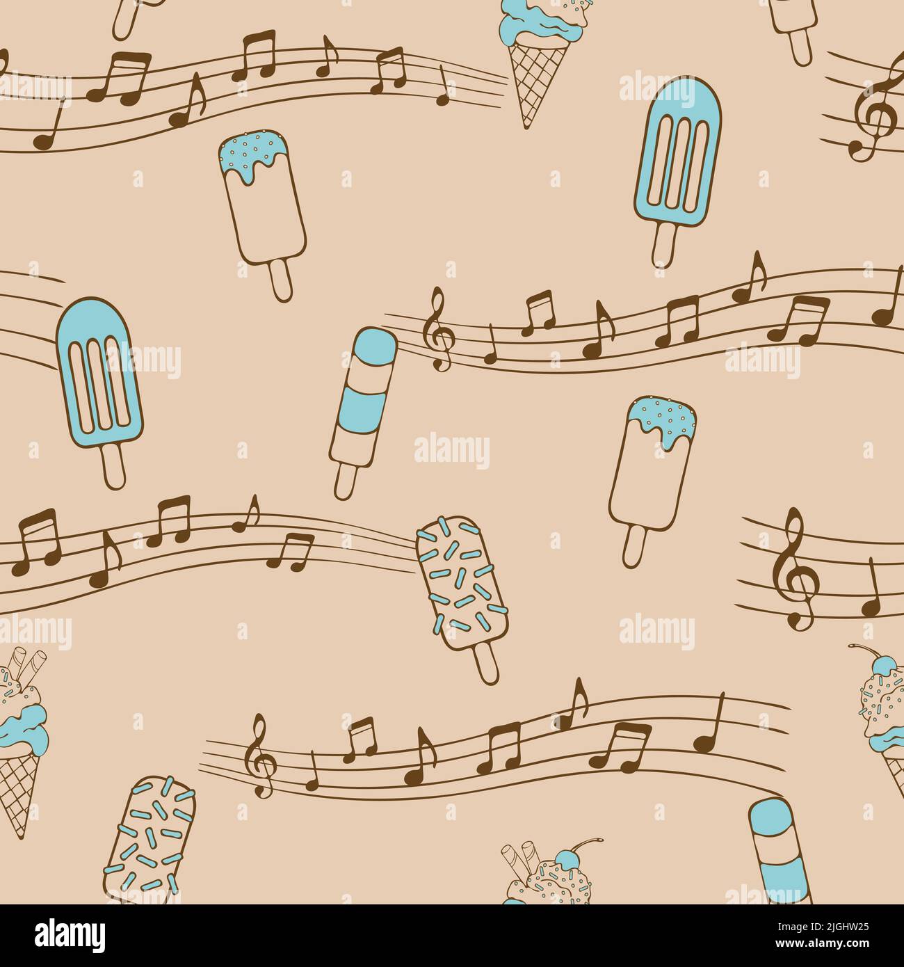 Cute Music Notes Background