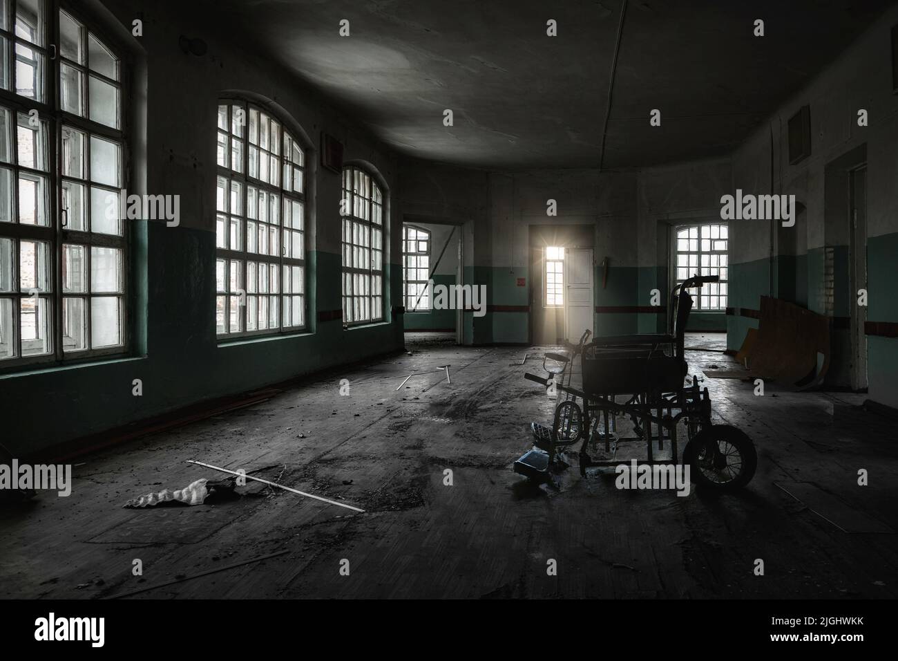 Dark Hospital Hallway