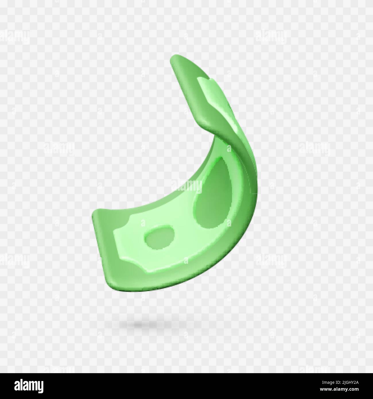 American dollar bill. Simple cartoon style paper currency. Twisted USA ...