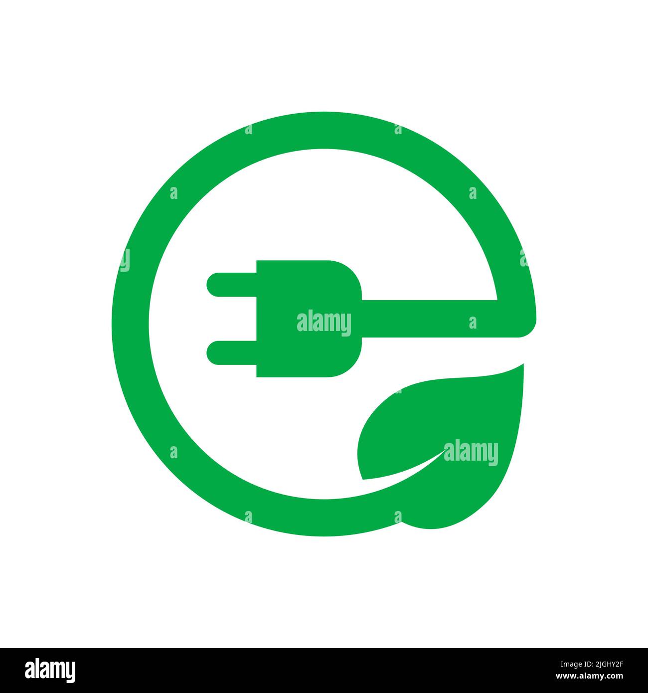 Green energy logo. Letter E with a plug and a leaf. Sustainable clean ...