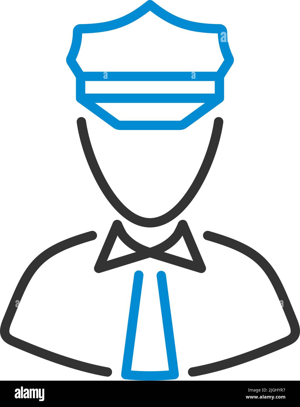 Taxi Driver Icon. Editable Bold Outline With Color Fill Design. Vector ...