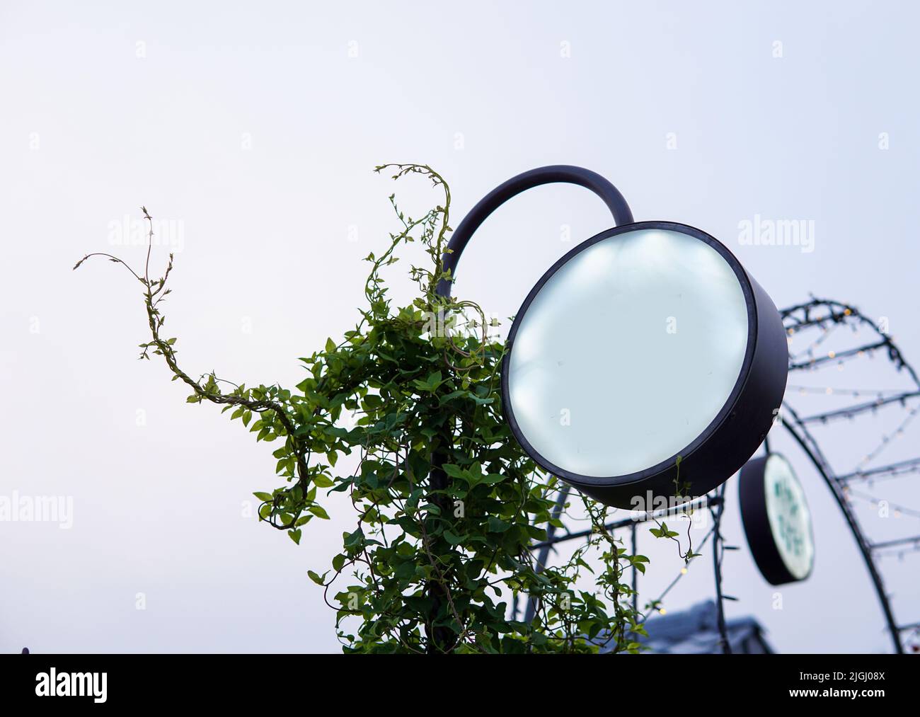 Street lamp sign mock-up ad photo Stock Photo - Alamy