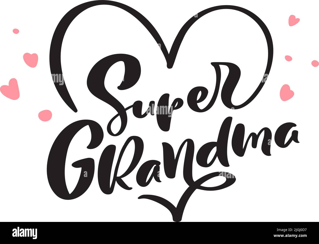 Grandmother granddaughter calligraphy Stock Vector Images - Alamy