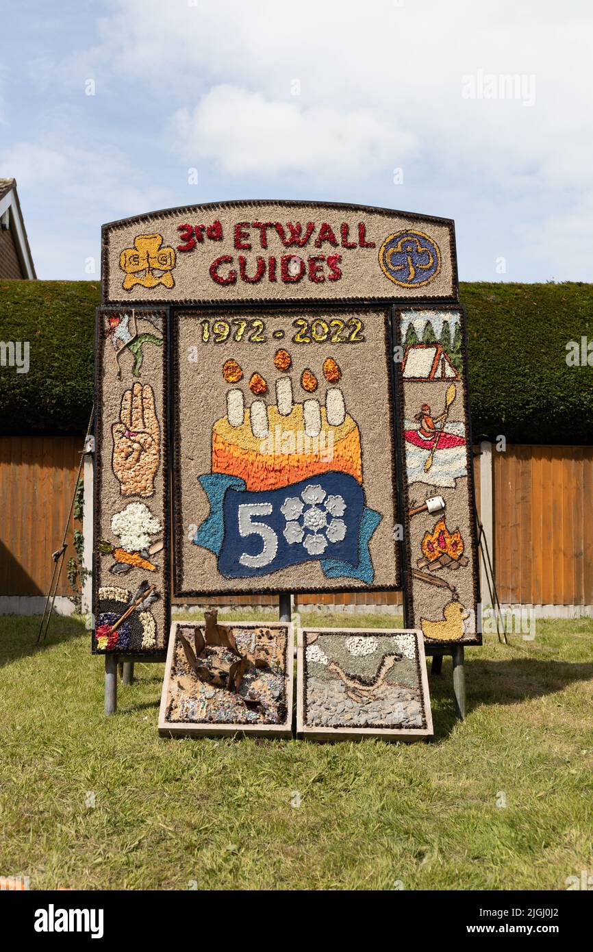 3rd Etwall Guides, 50 year anniversary, Etwall Well Dressing Festival ...