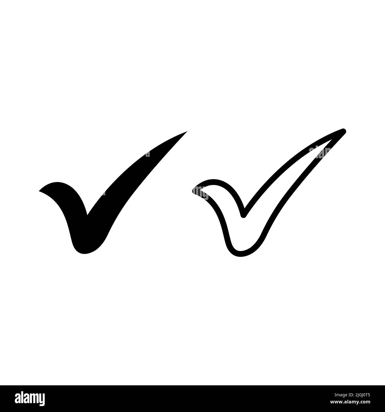 Check mark icon set, Check mark sign vector Stock Vector Image & Art ...