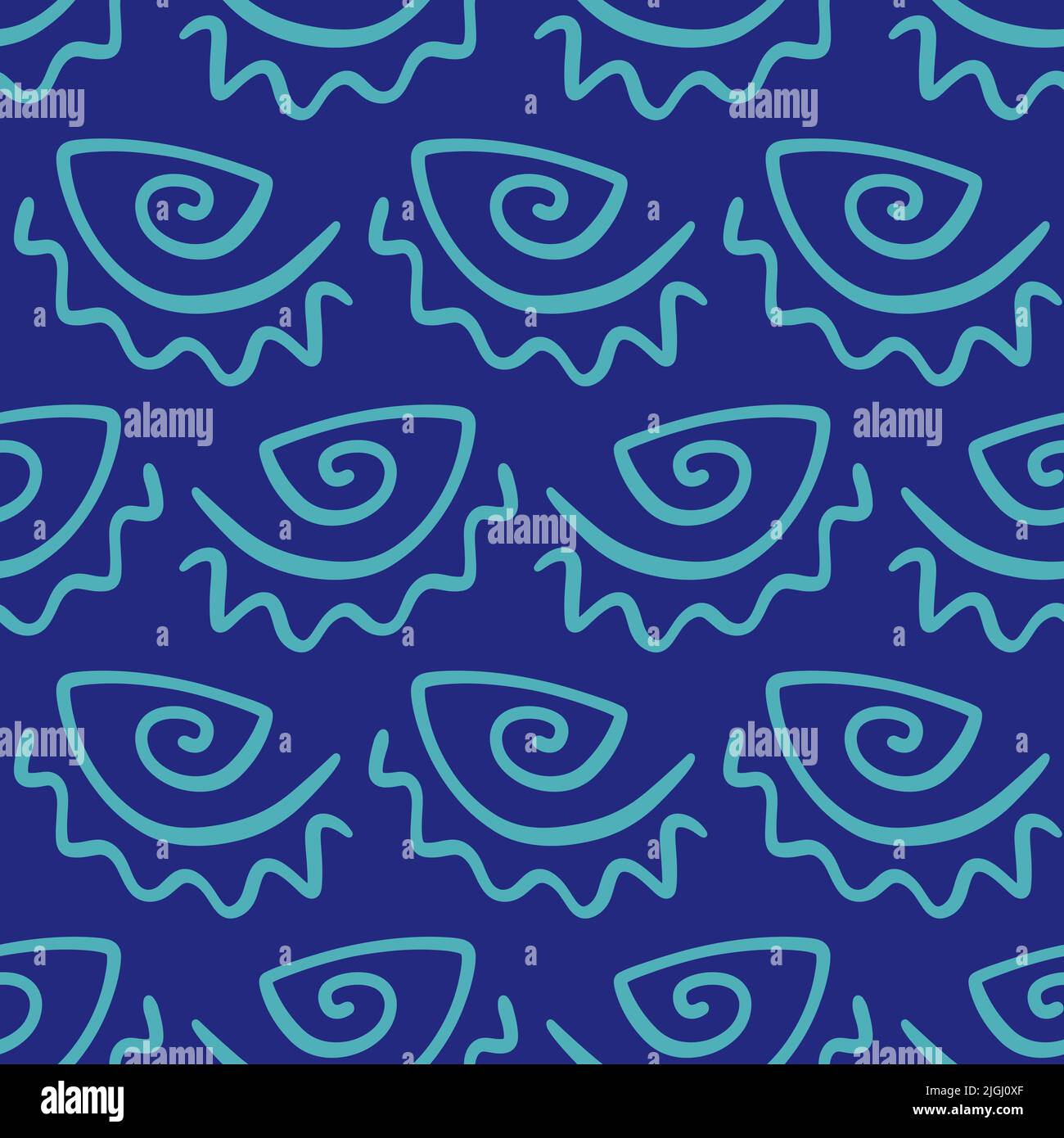 Evil eyes seamless pattern in blue colors Stock Vector Image & Art - Alamy