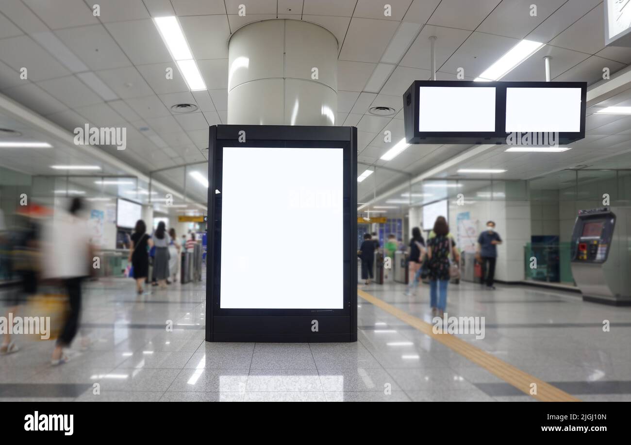 Subway Scenery and Advertising Mockup Stock Photo - Alamy
