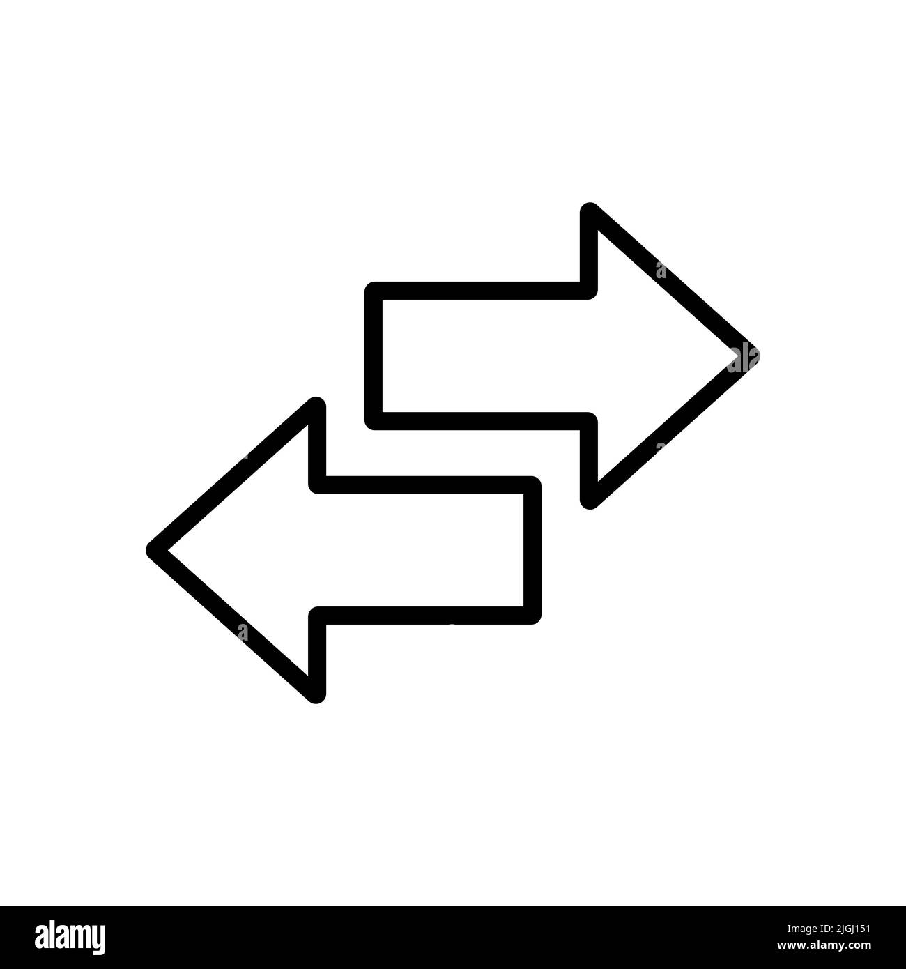 Transfer arrow icon. Reverse symbol. Double oposite directed pointer vector Stock Vector Image ...