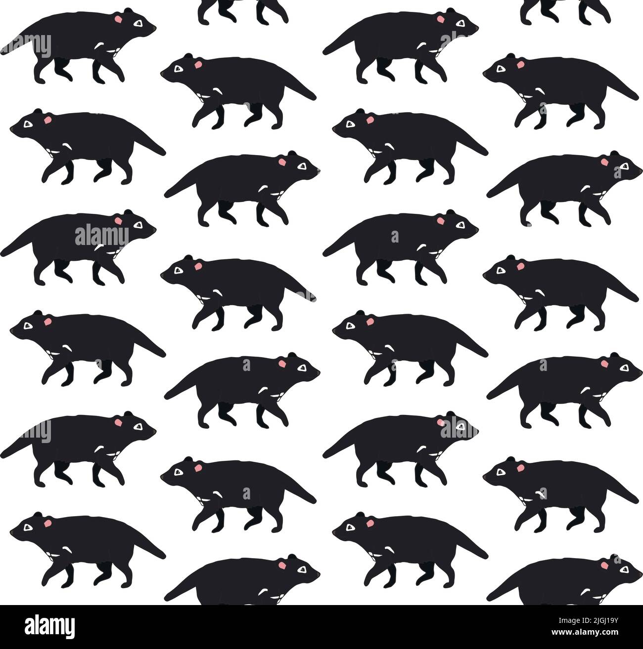 Vector seamless pattern of Tasmanian devil Stock Vector Image & Art - Alamy