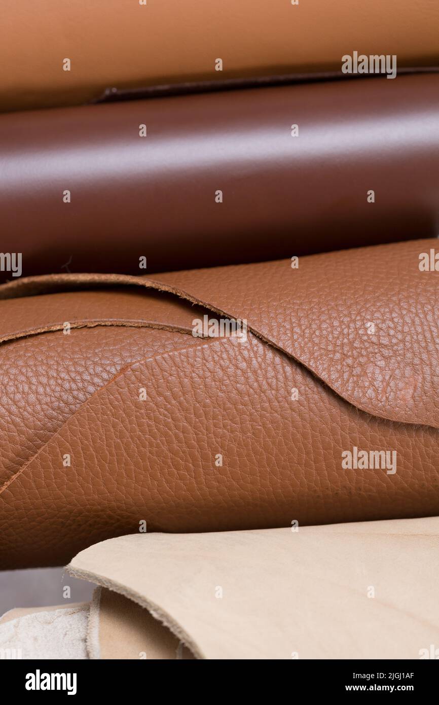 Leather rolls isolated. Can be used in art projects Stock Photo - Alamy