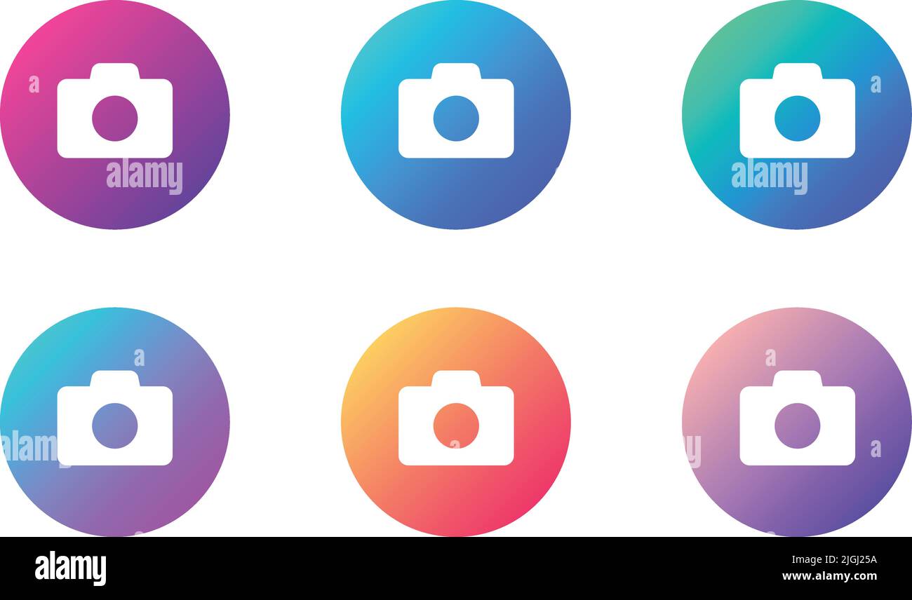 camera photo account ui web button. ui elements Stock Vector Image ...