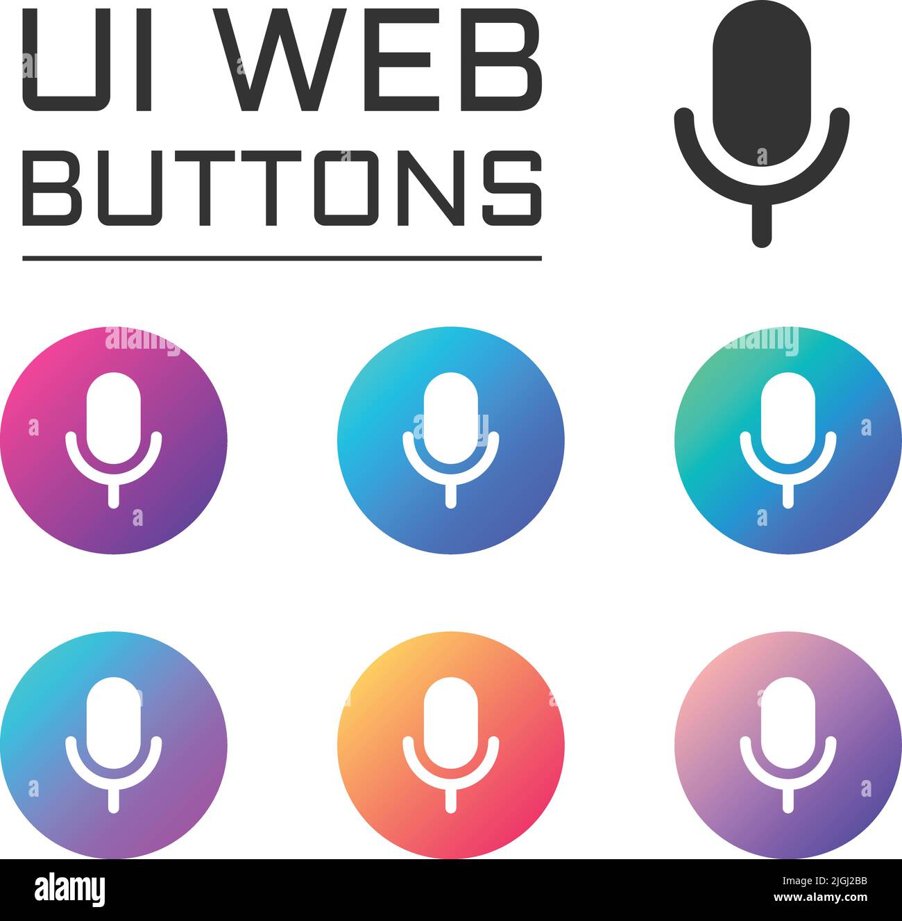 microphone ui web button Stock Vector Image & Art - Alamy