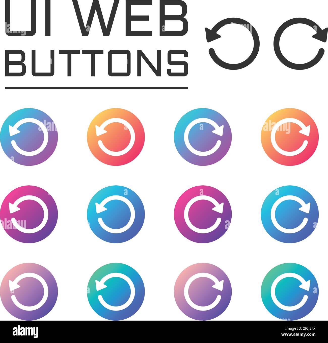 Set buttons icons next previous Stock Vector Images - Alamy