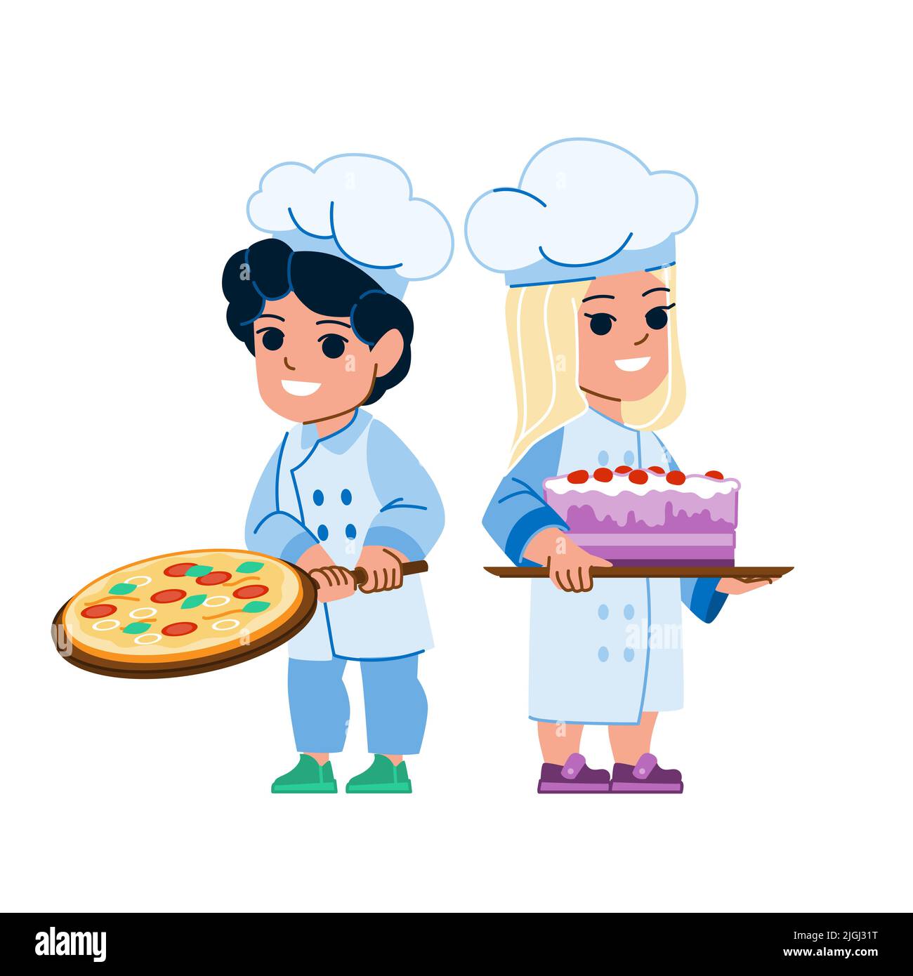 kid cook vector Stock Vector Image & Art - Alamy