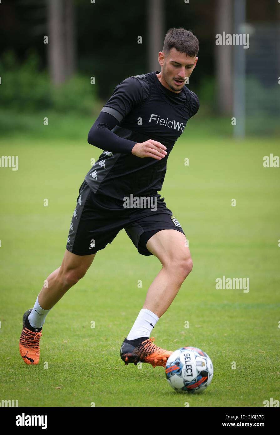 Charleroi's Stefan Knezevic pictured in action during a training ...