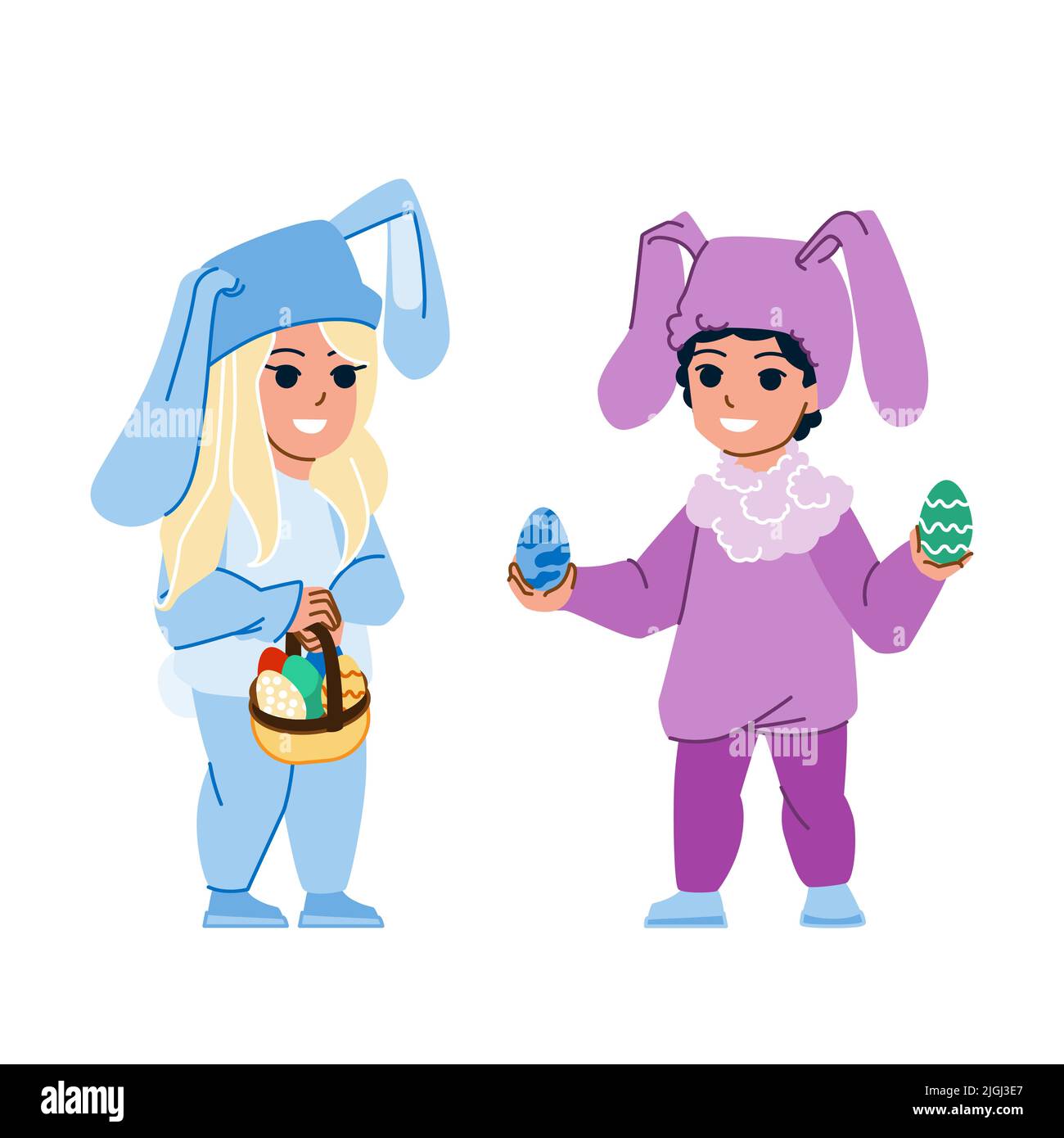 kid easter vector Stock Vector Image & Art - Alamy