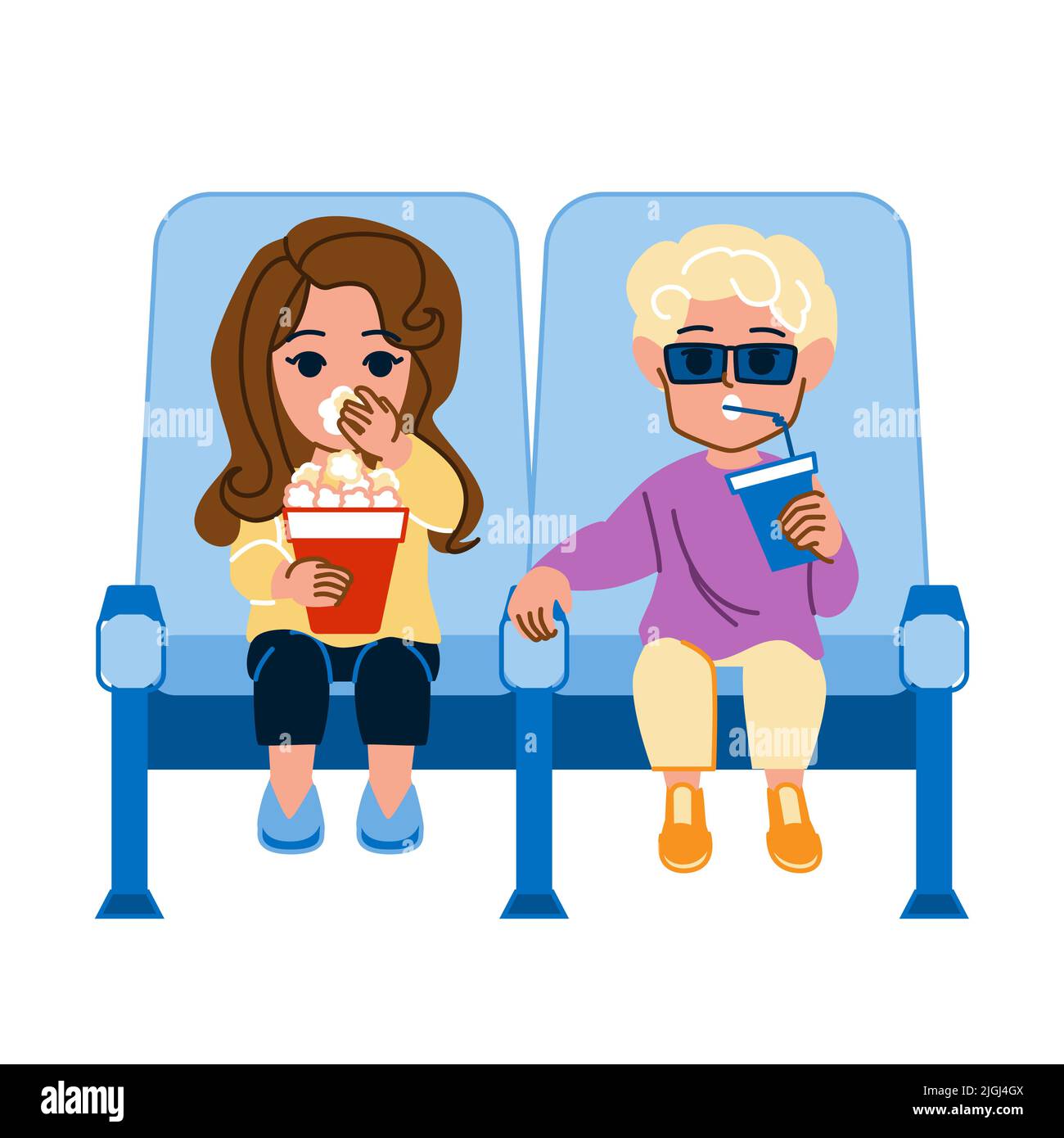 kid movie vector Stock Vector Image & Art - Alamy
