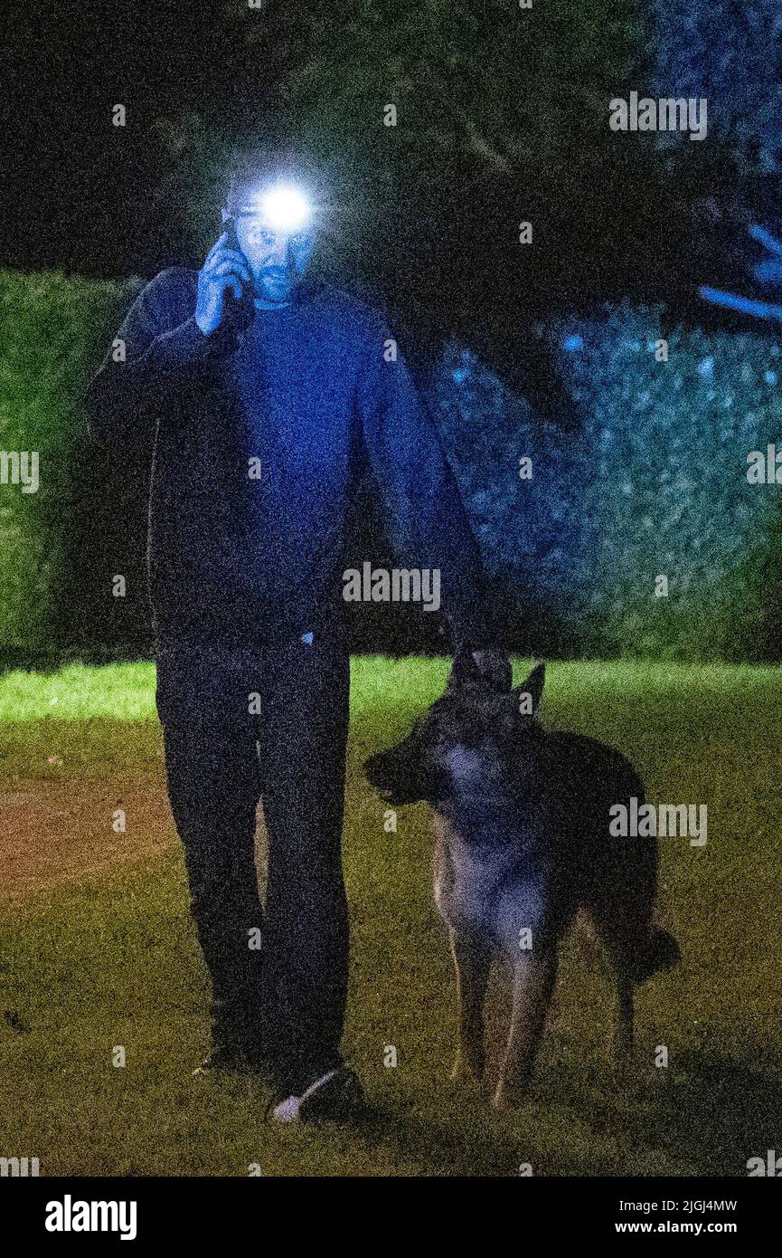 19-month-old German Shepherd Koba with owner William Herron after ...