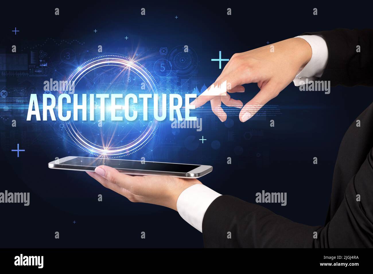 Close-up of a touchscreen, new tech concept Stock Photo - Alamy