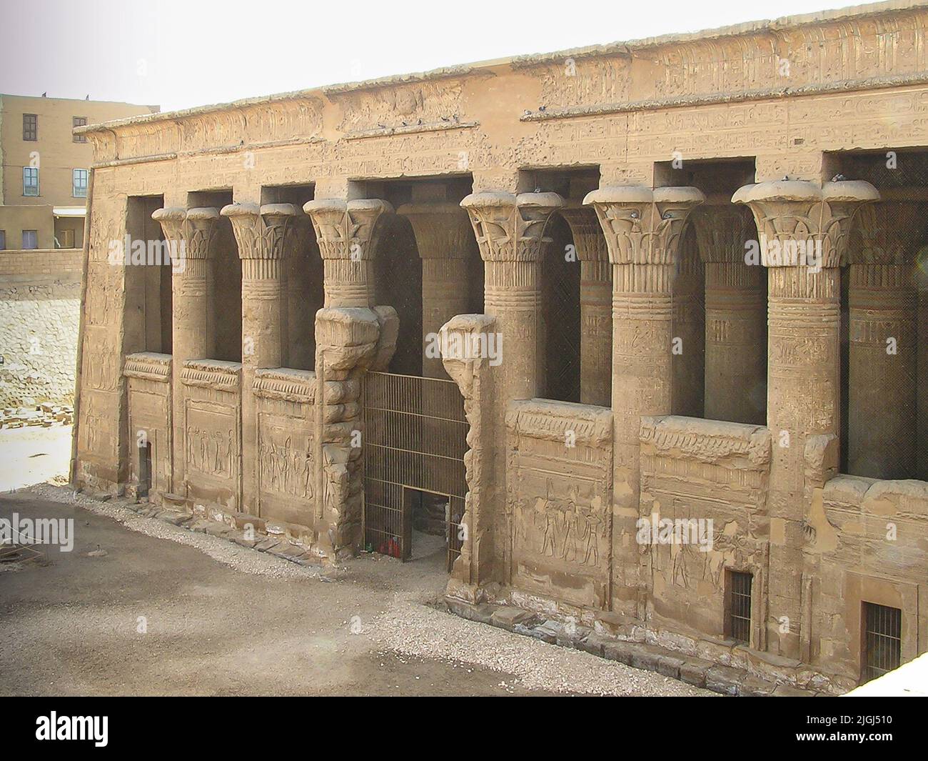 Edfu Temple, dedicated to the Falcon God Horus, located on the west ...