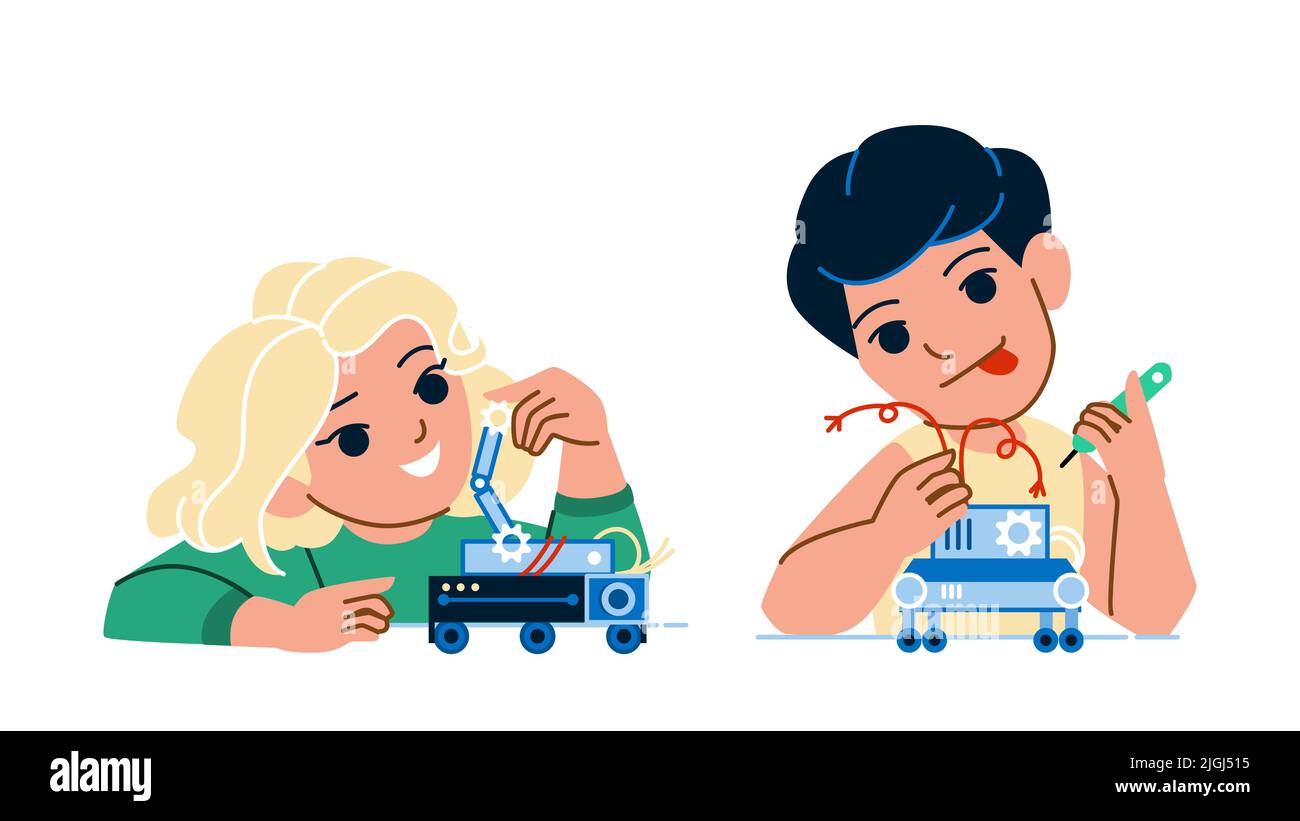 Innovation lab and children Stock Vector Images - Alamy