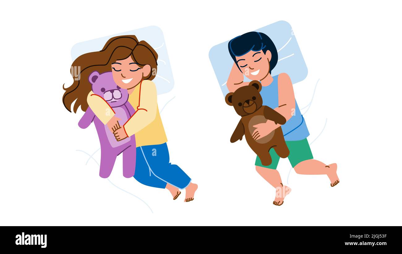 kid sleep vector Stock Vector Image & Art - Alamy